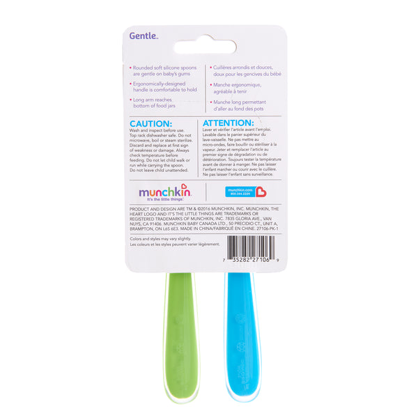 Gentle™ Silicone Spoons - 2 Pack - Munchkin Shop