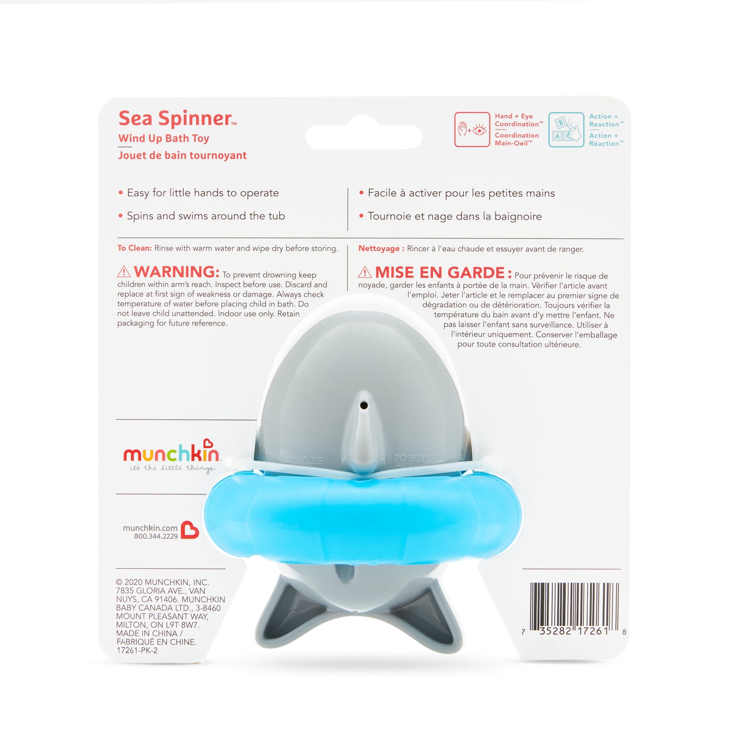 Sea Spinner Wind-Up Shark Bath Toy – Munchkin Shop
